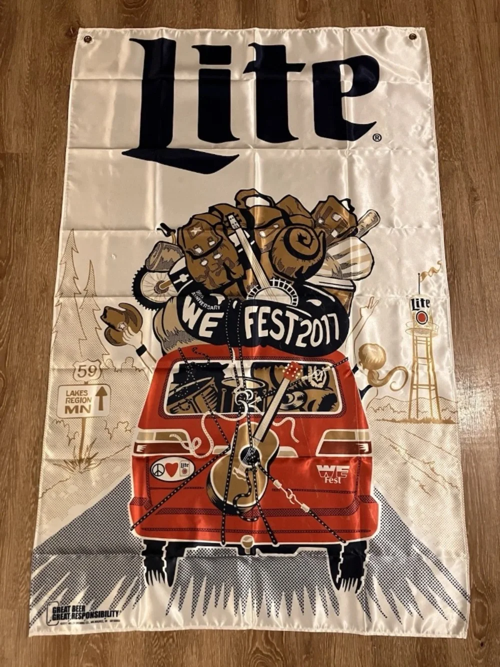 Miller Lite | Wall Decor | Miller Lite We Fest 27 Country Music Satin ...